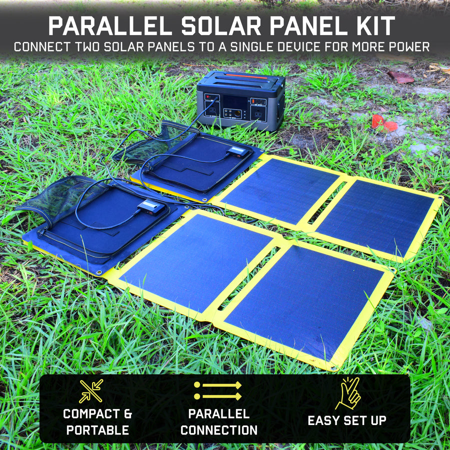 SunJack 120 Watt Solar Kit - Includes Two 60 Watt Foldable Solar Panel